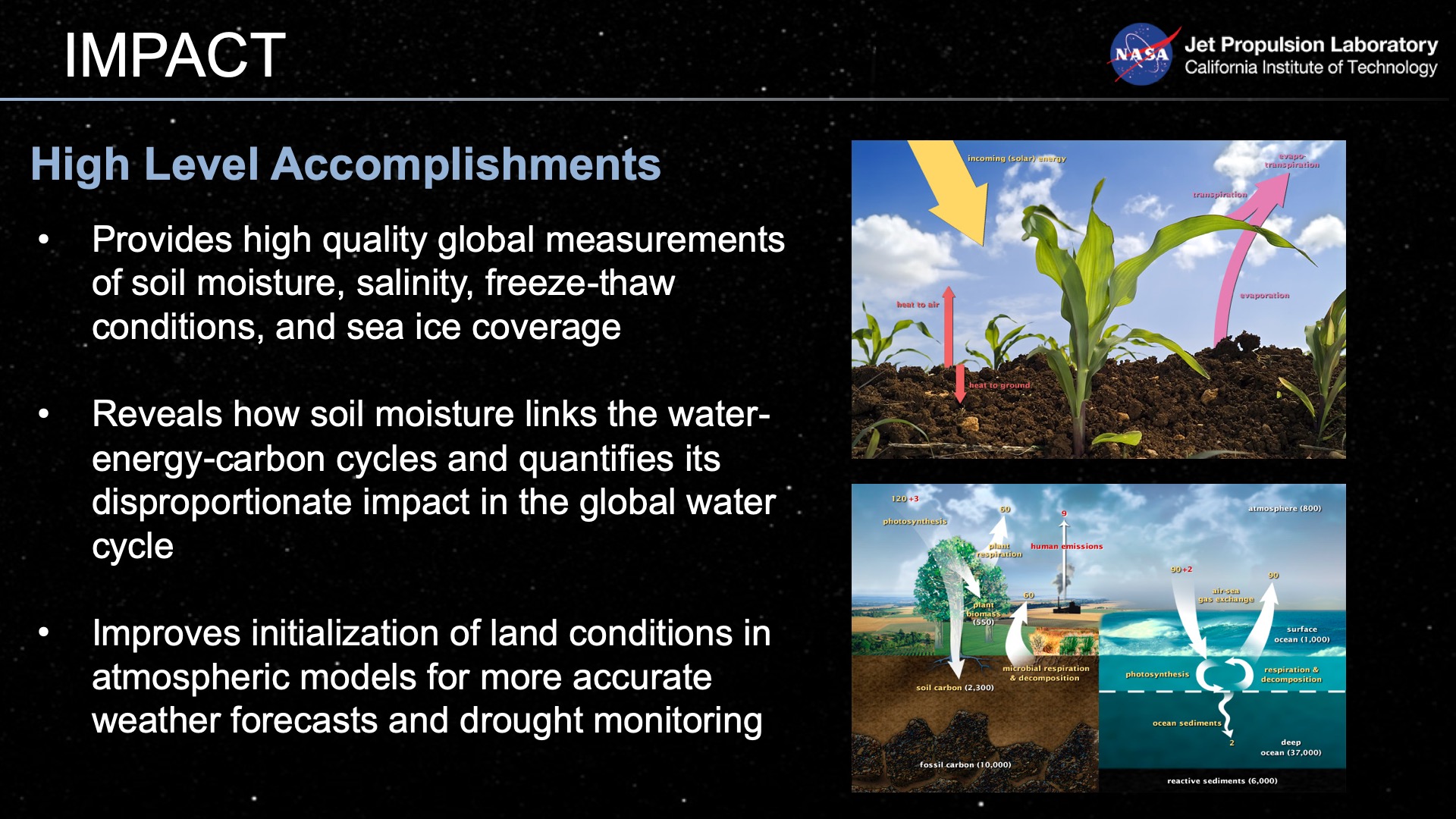 Impact - High Level Accomplishments | JPL Earth Science