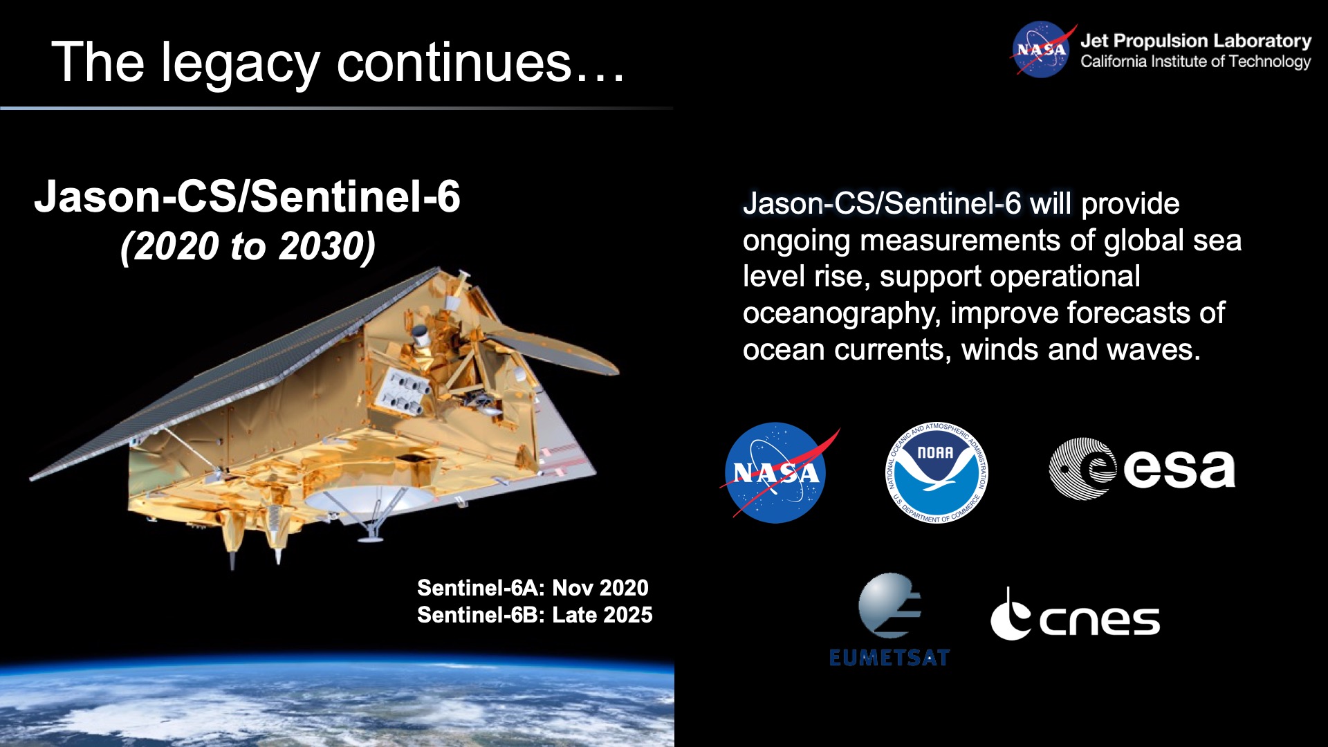 The Legacy Continues - Jason-CS/Sentinel-6 | JPL Earth Science