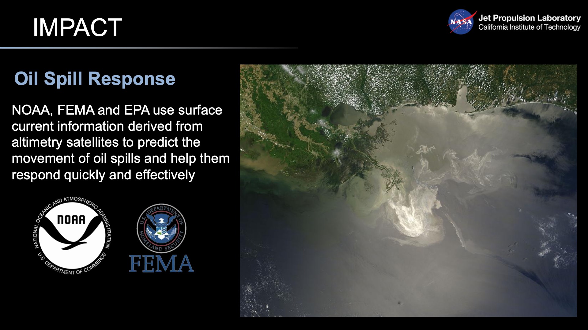 Impact - Oil Spill Response | JPL Earth Science