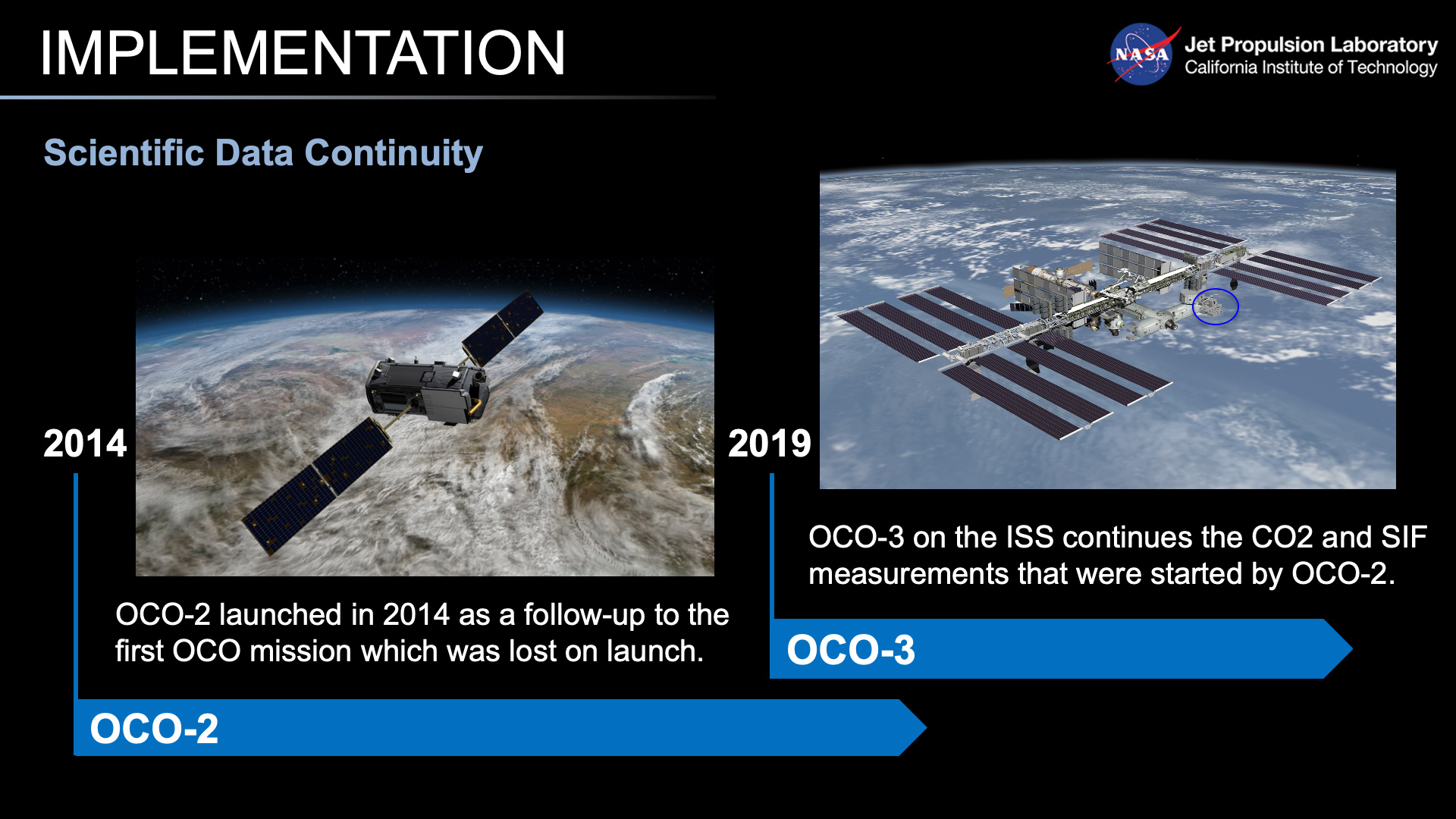 Implementation - Scientific Data Continuity | JPL Earth Science